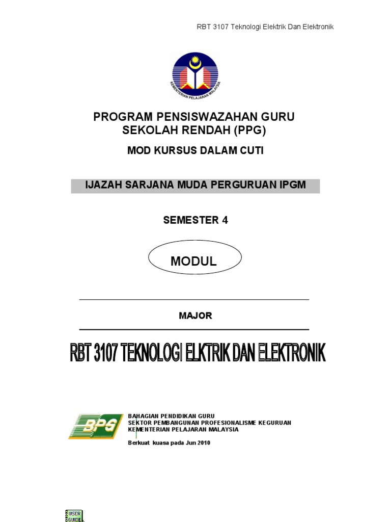 Modu Letrik | PDF | Metode & Bahan Ajar | Sains & Matematika