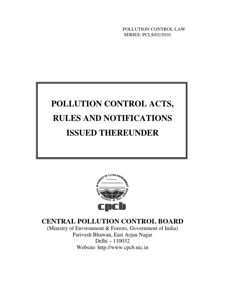 Pollution Control Law 1 PDF | PDF | Pollution | Legal Personality