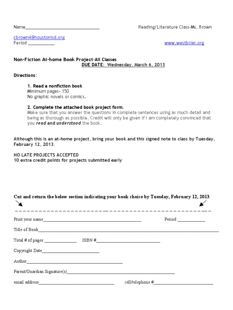 Non-Fiction Book Project Guidelines | PDF | Career & Growth