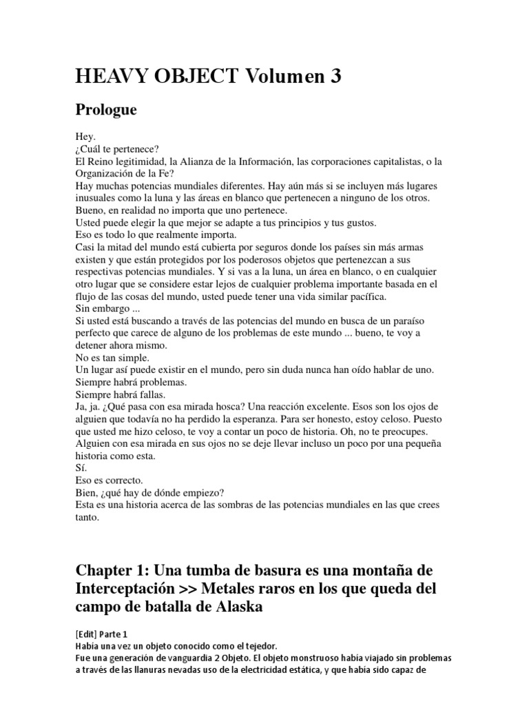 Heavy Object Vol. 3: Potencias Mundiales | PDF | Agua | Cañón