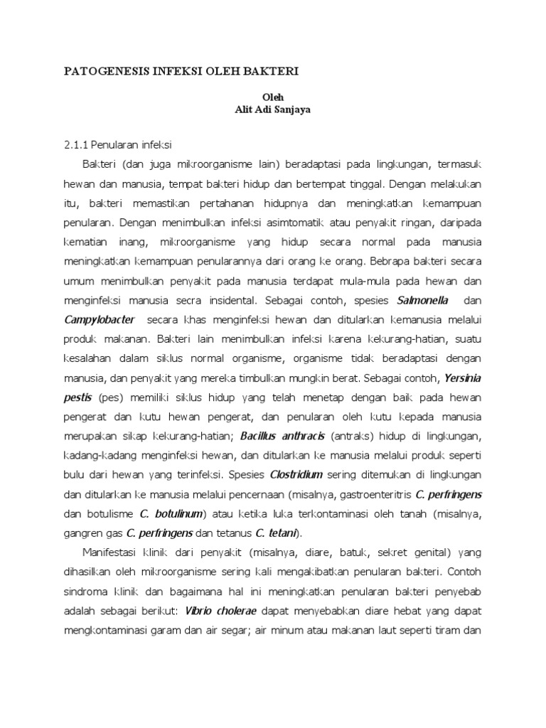 Mekanisme Infeksi | PDF