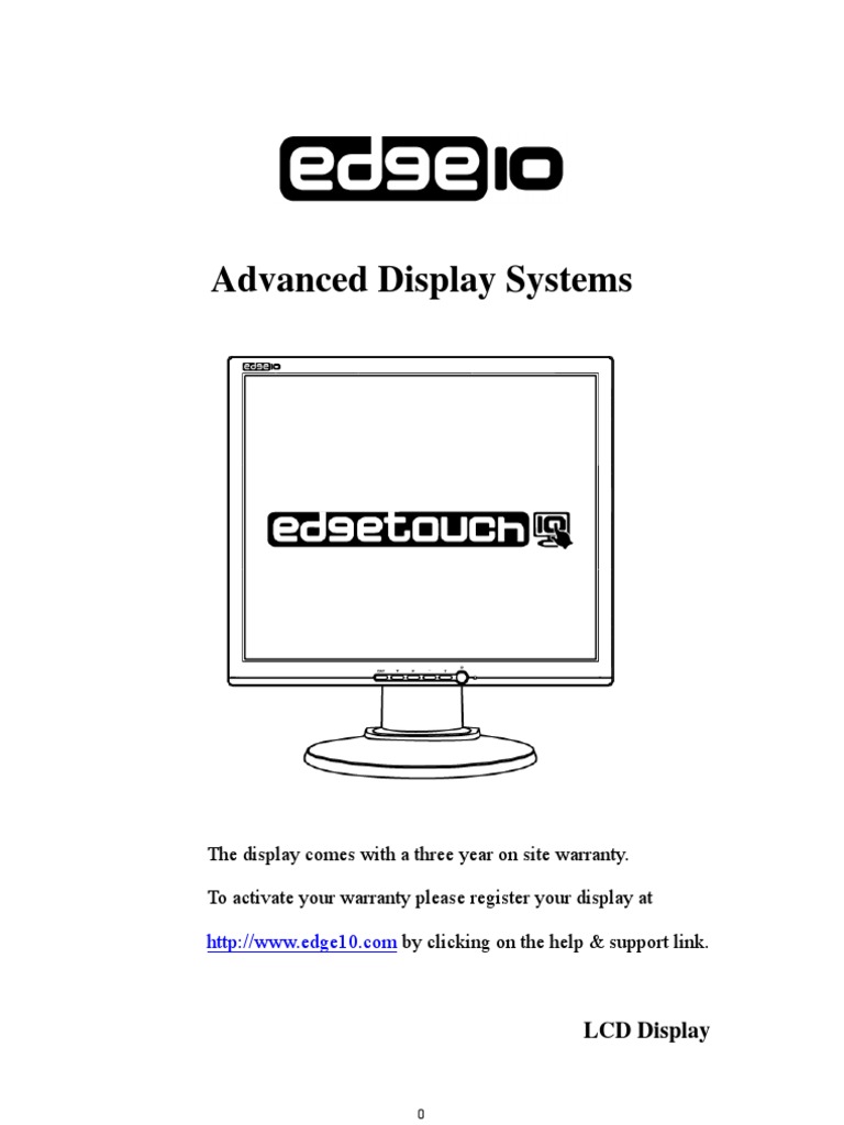 Touch Screen User Guide | PDF | Computer Monitor | Liquid Crystal Display