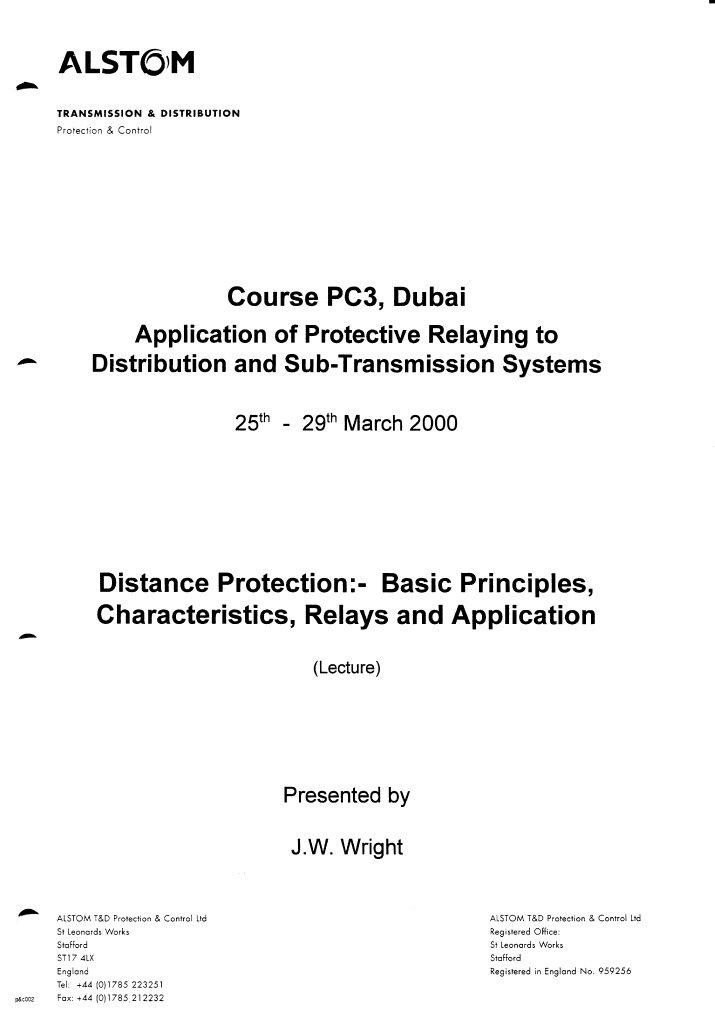 Distance Protection | PDF