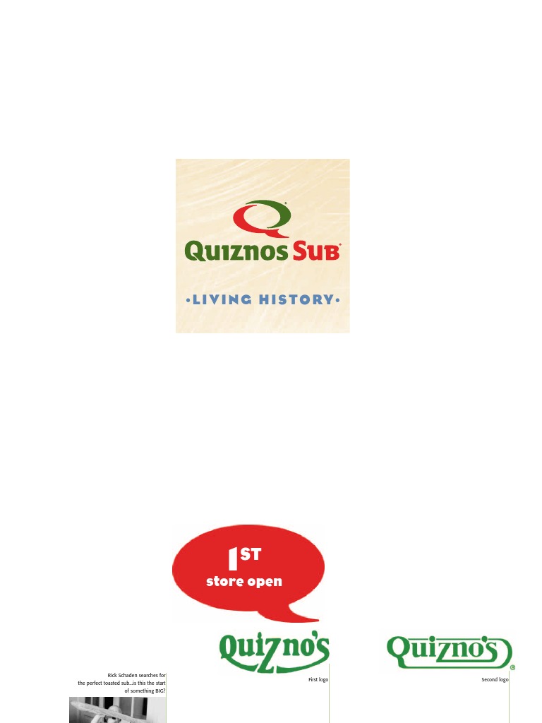 Quiznos Living History | PDF | Fast Food Restaurants | Foods