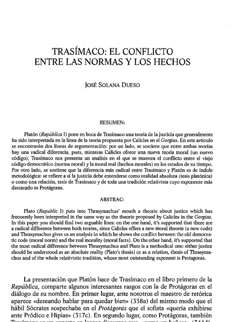 Trasímaco | PDF | Platón | Sócrates