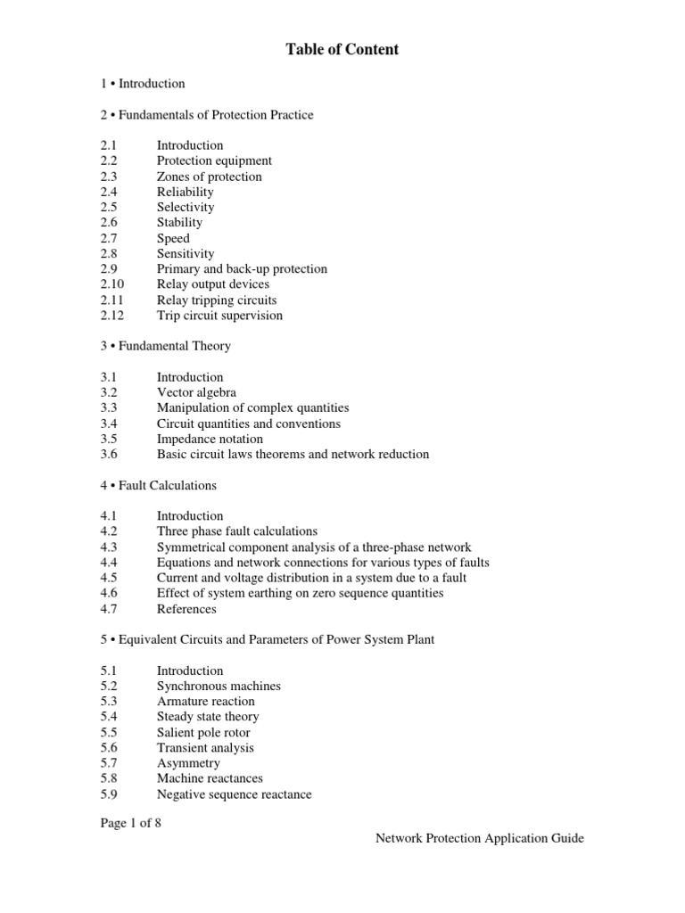 NPAG - Table of Content | PDF | Relay | Transformer