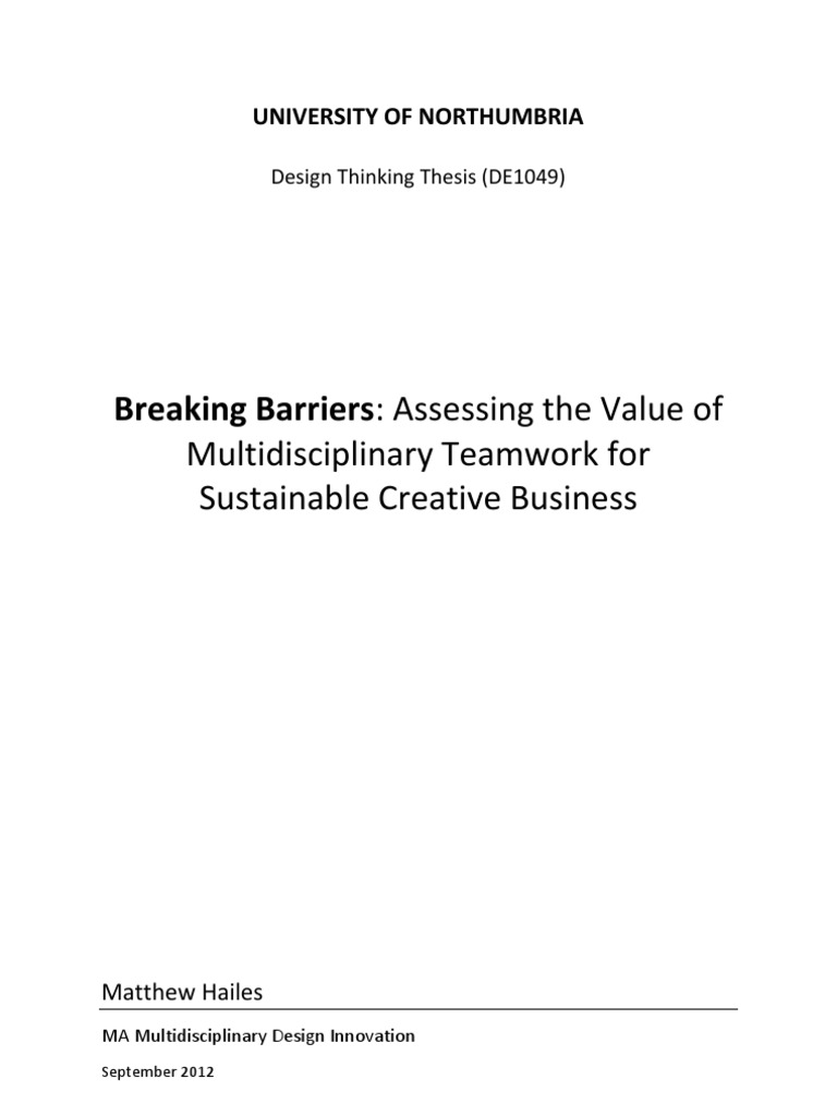 Breaking Barriers: Assessing The Value of Multidisciplinary Teamwork ...