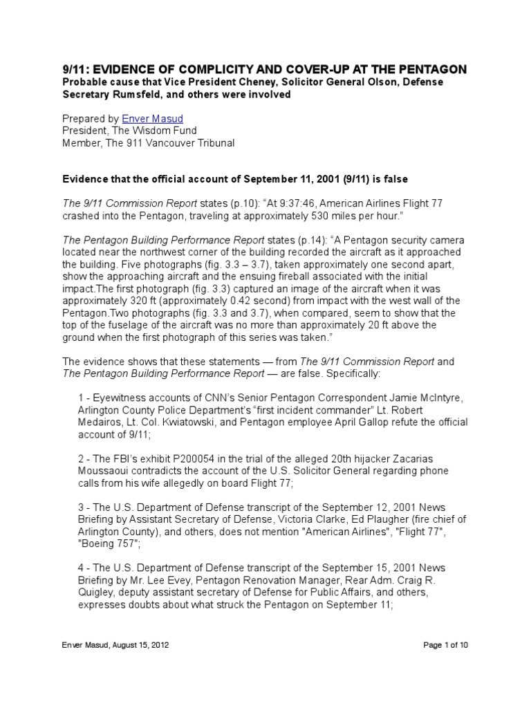 9 11 Evidence | PDF | American Airlines Flight 77 | September 11 Attacks