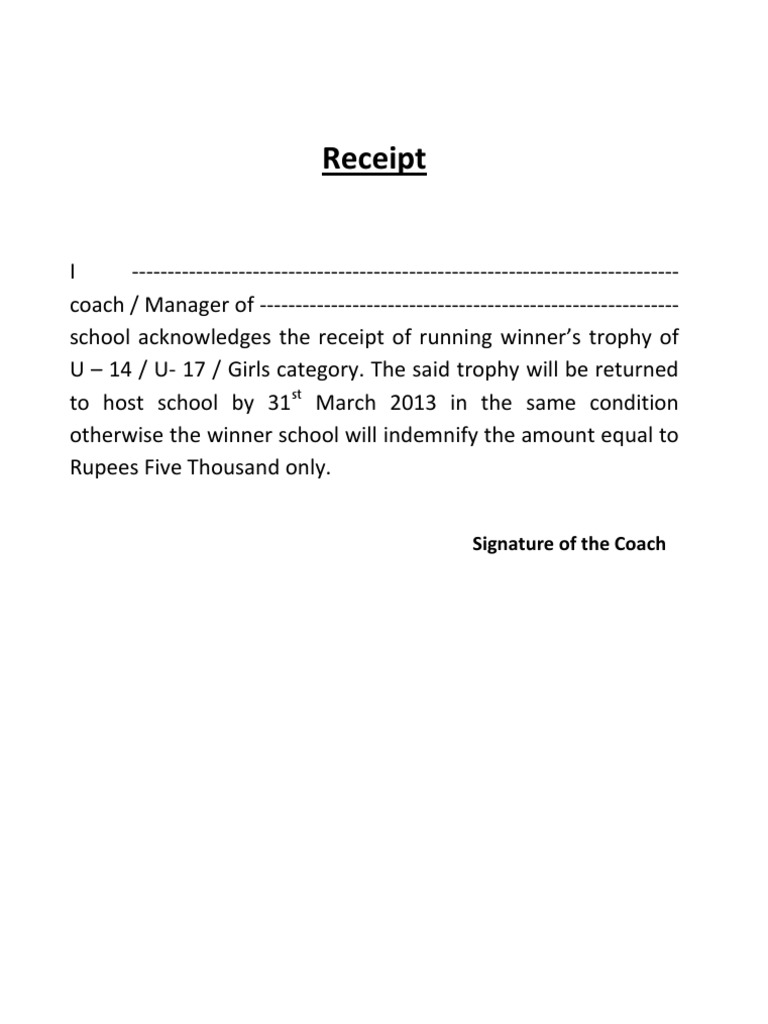 Receipt | PDF | Sports & Recreation