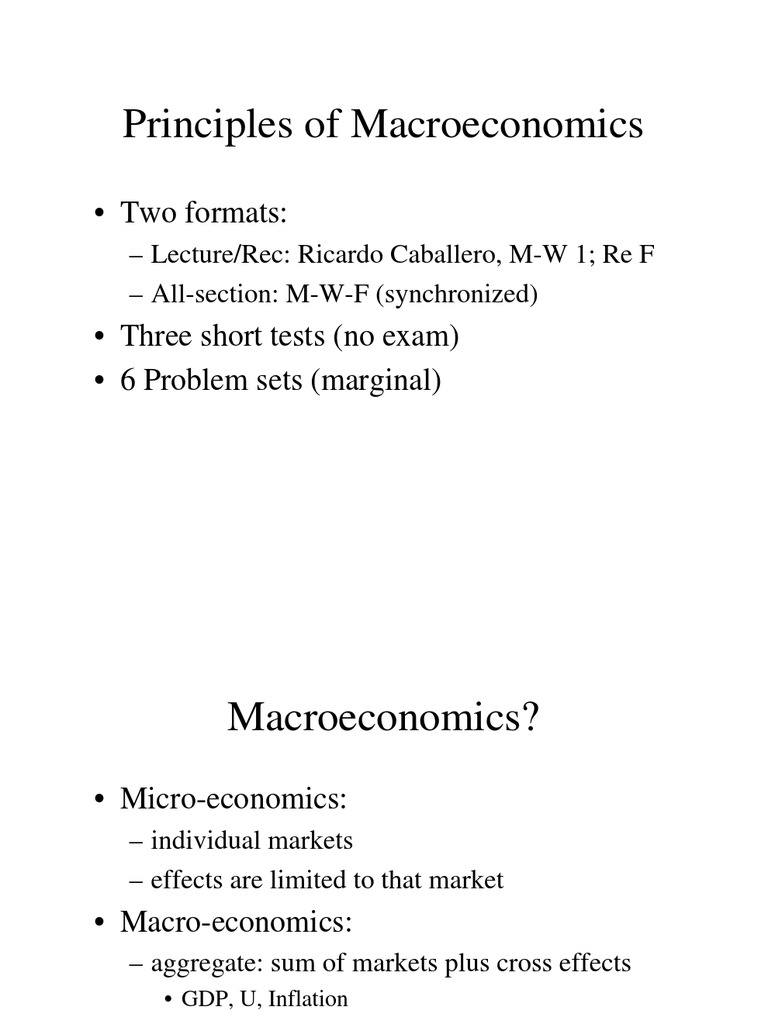 Principles of Macroeconomics: - Two Formats | PDF