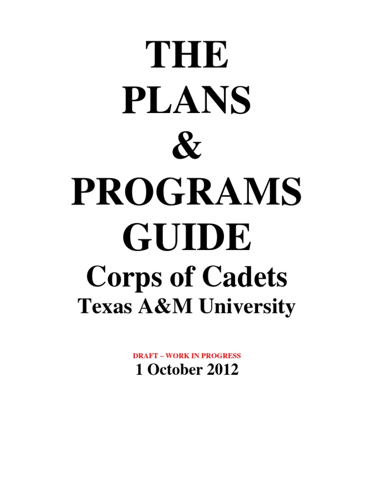 The Plans and Programs Guide | PDF | Cadet | Officer (Armed Forces)