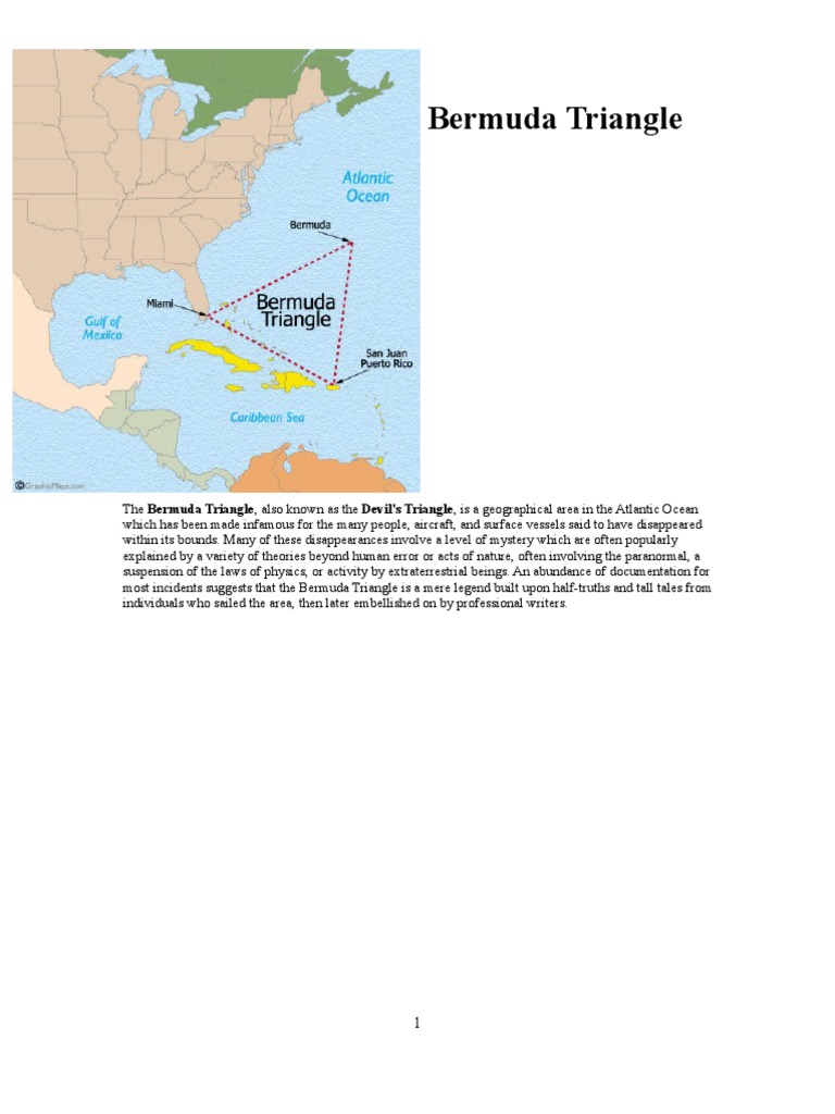 Bermuda Triangle: Myths and Facts | PDF | Compass | Nature