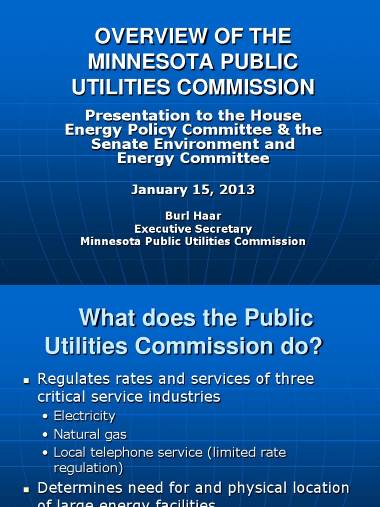 Overview of MN Public Utilities Commission | PDF | Pipeline Transport ...