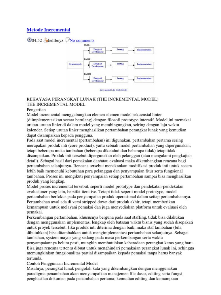 Metode Incremental | PDF