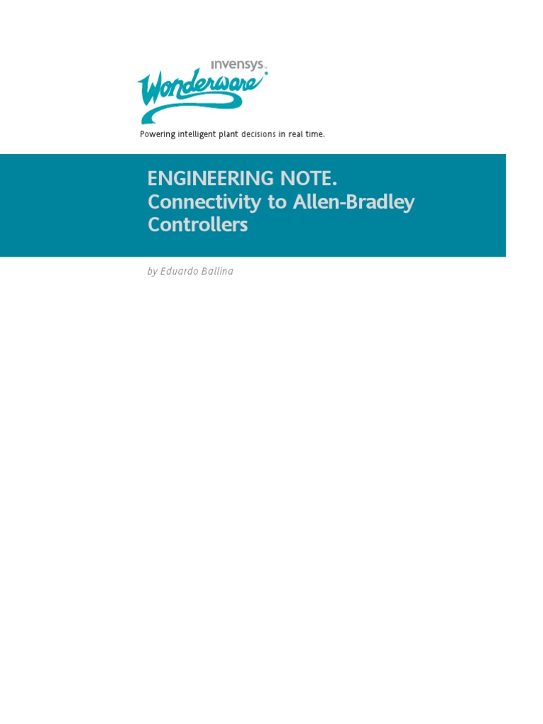 Connecting To Allen-Bradley | PDF | Communications Protocols | Computer ...