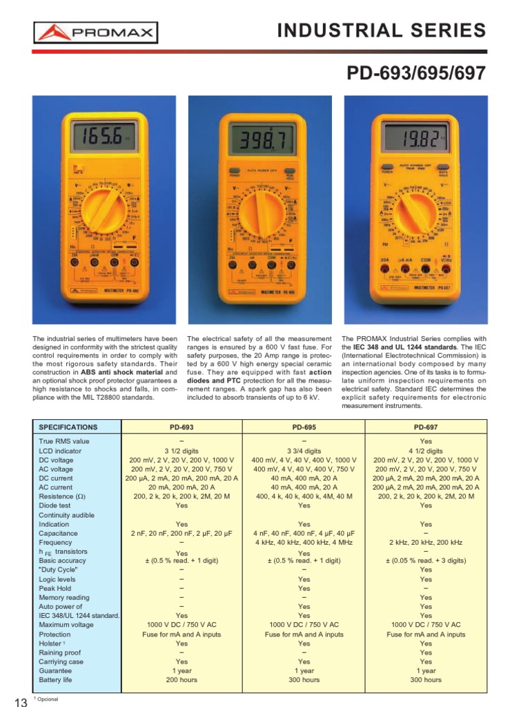 Multimetro Promax | PDF | International Electrotechnical Commission ...