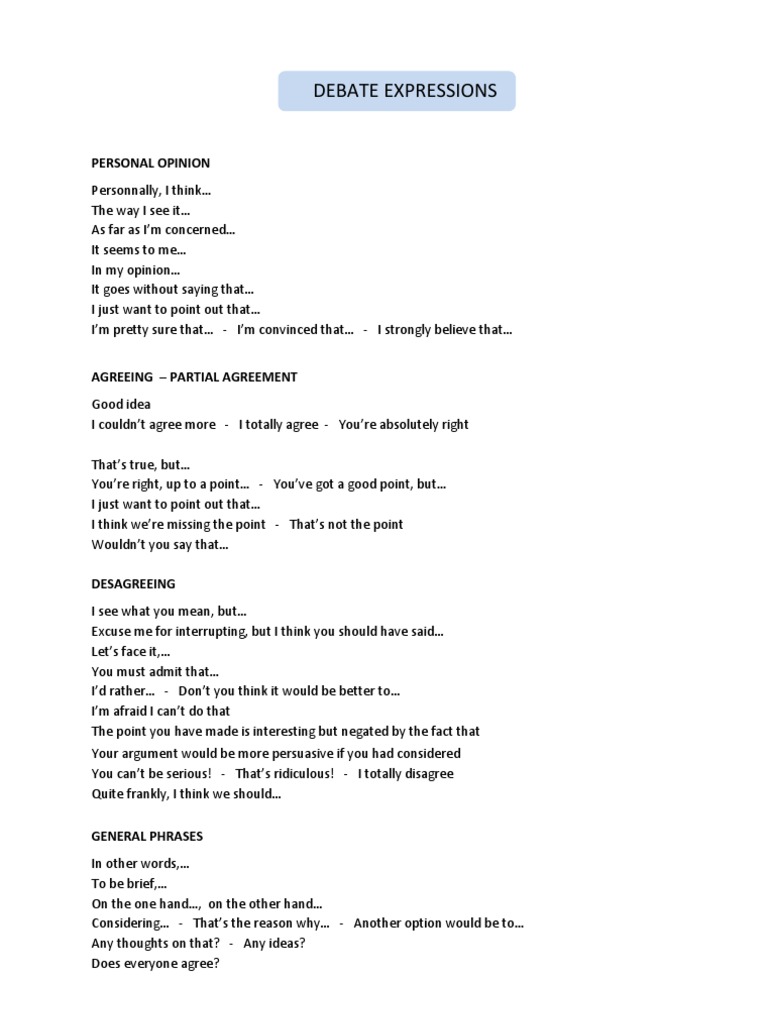 Effective Language for Debates | PDF | Self-Improvement