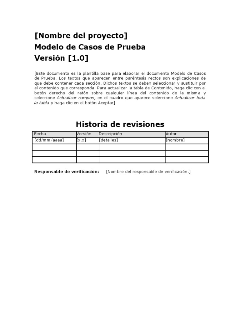 Formato de Pruebas Unitarias | PDF | Caso de uso | Ingeniería Informática