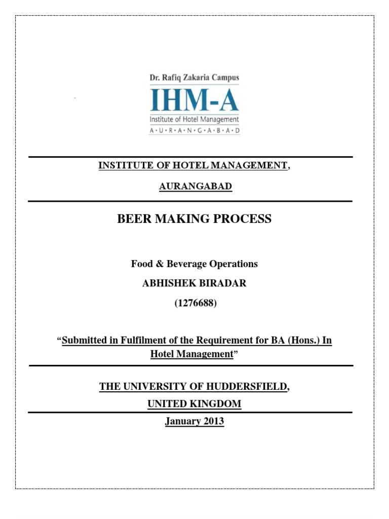 Beer Making Process | PDF | Brewing | Beer