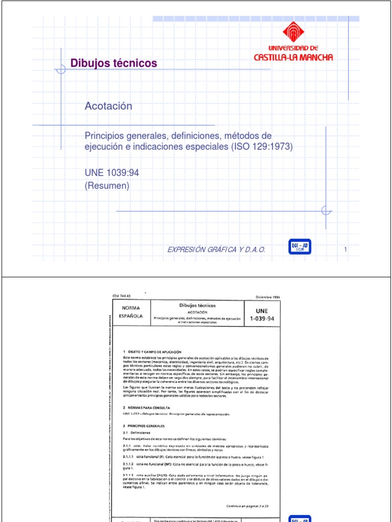 Acotación - Iso 129-1973 | Dibujo | Diámetro
