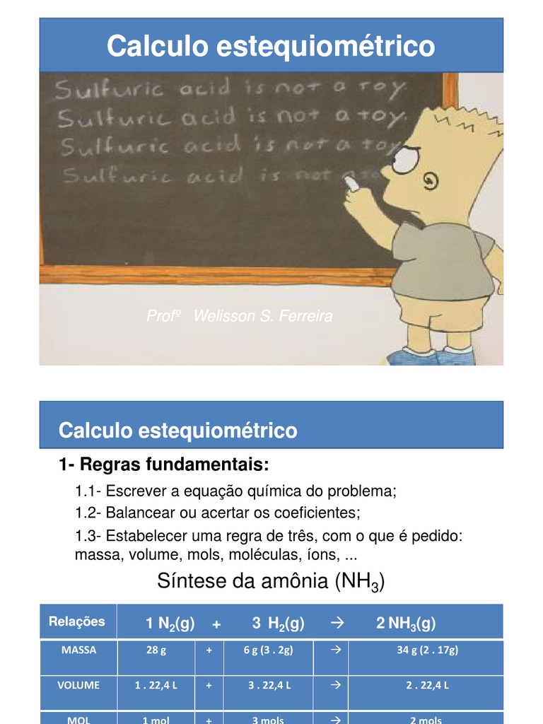 Calculos Estequiometricos | PDF | Mol (unidade) | Ácido clorídrico