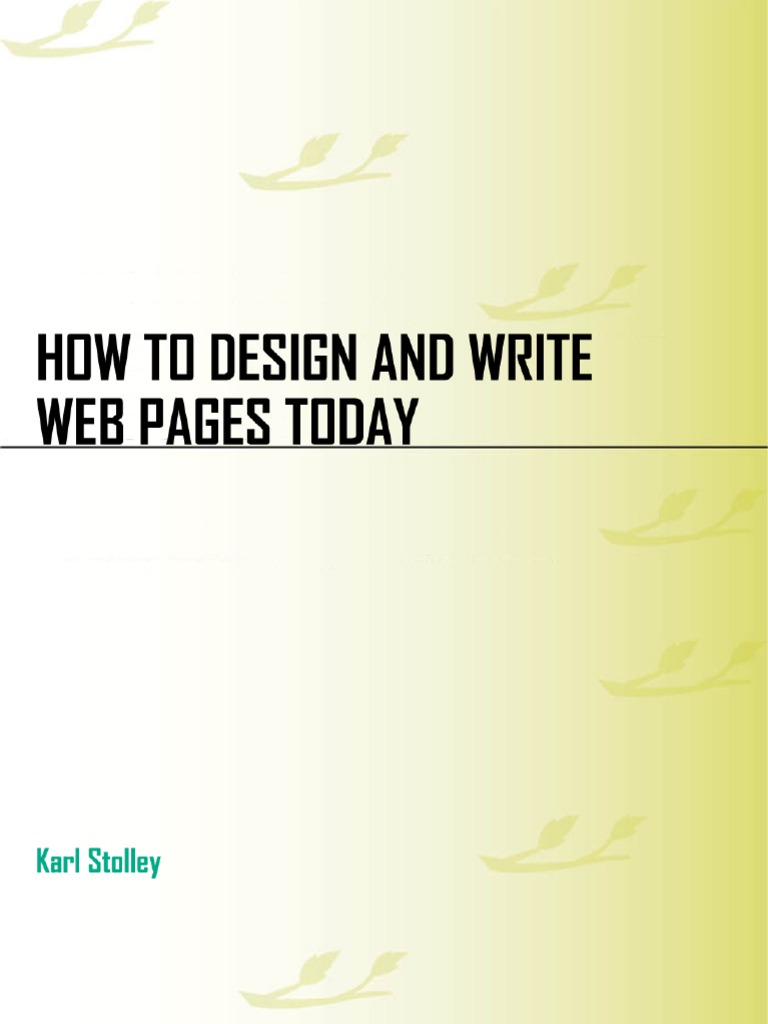How To Design and Write A Web Pages | PDF | Web Browser | Safari (Web ...
