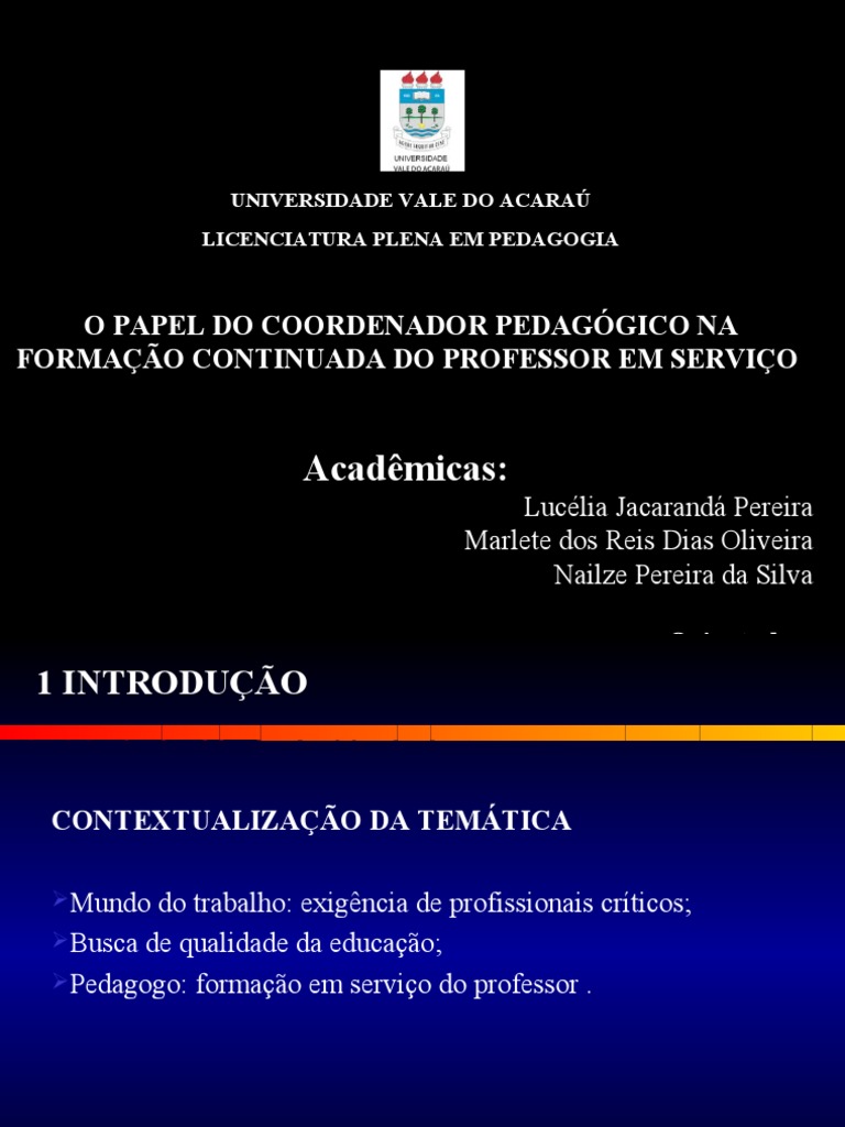 Tcc Slides Prontos Pedagogia Escolas