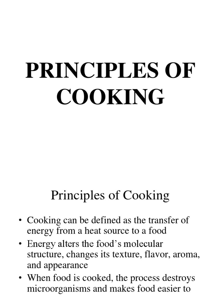 Principle of Cooking | PDF | Grilling | Roasting
