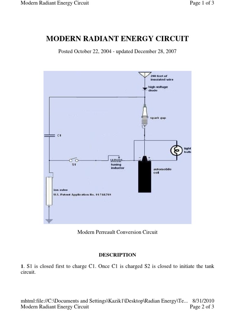 1 Modern Radiant Energy Circuit PDF | PDF | Computers | Technology ...