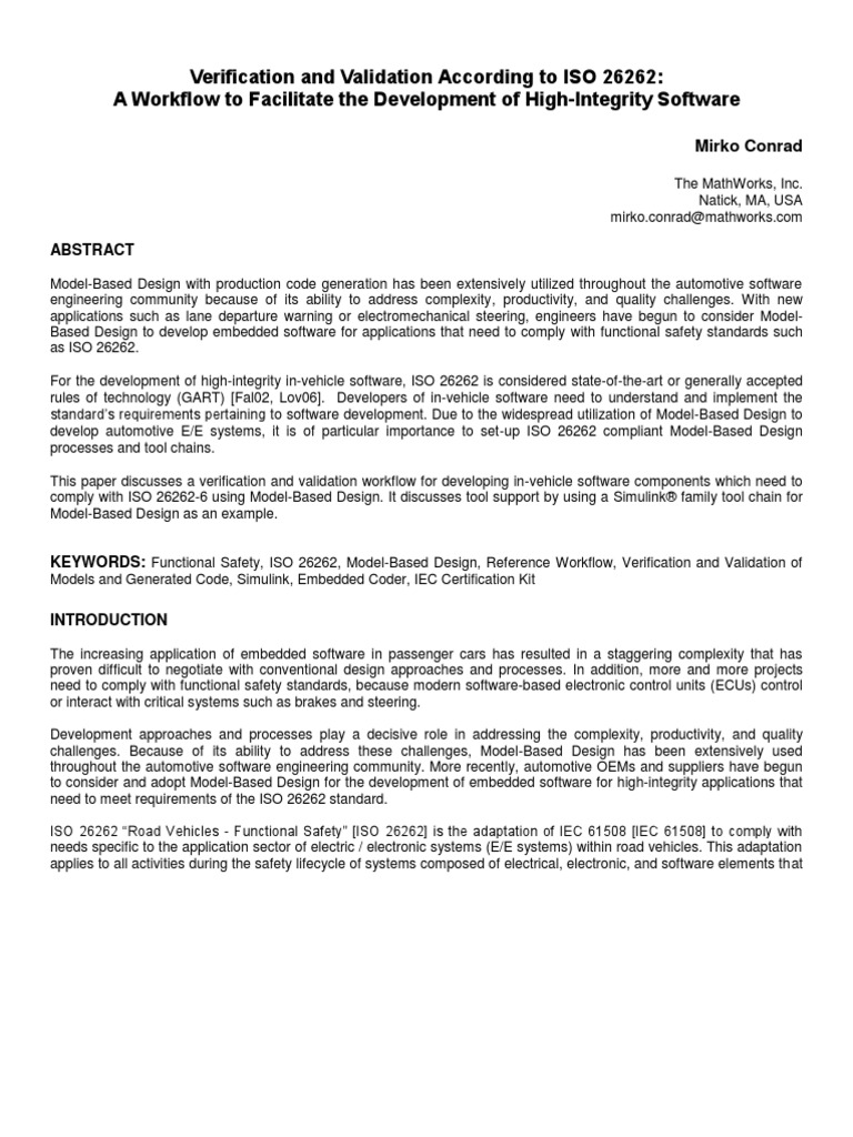 Verification and Validation According To ISO 26262 | PDF | Verification And Validation ...