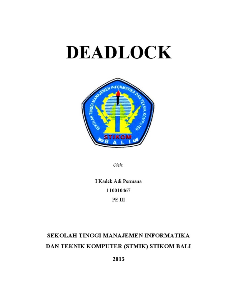 Pengertian Deadlock | PDF