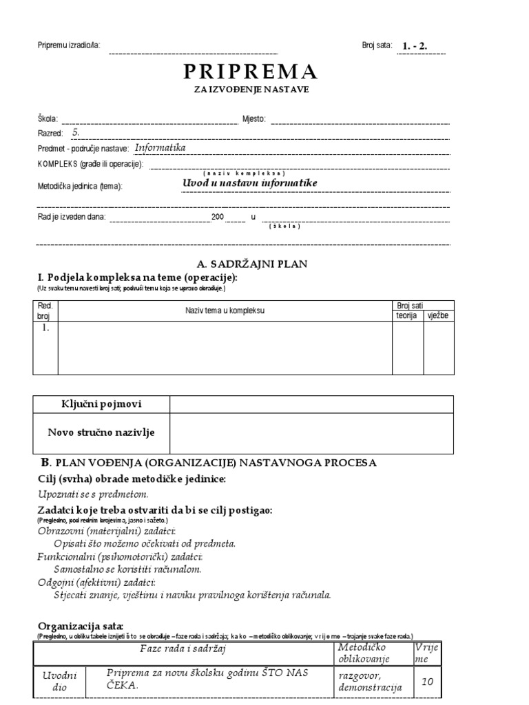 pripreme za 1 i 2 sat informatike u 5 razredu osnovne škole