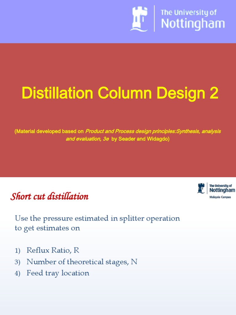 Distillation Column Design 2 | PDF | Distillation | Ethanol