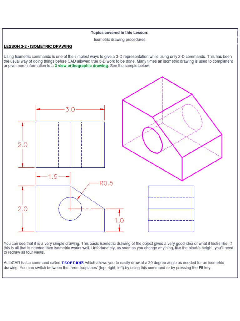 Isometrik Autocad | Ellipse | Technical Drawing