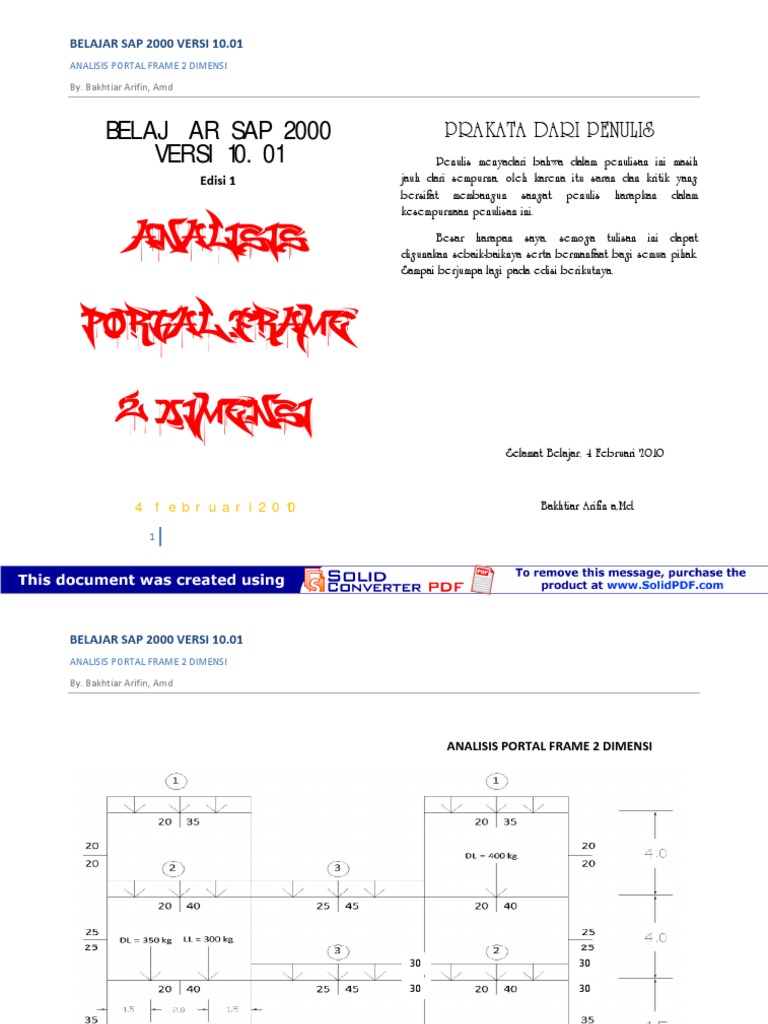 Belajar Sap 2000 | PDF | Metode & Bahan Ajar