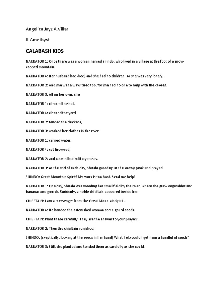 Calabash Kids: Angelica Jayz A.Villar II-Amethyst | PDF | Foods