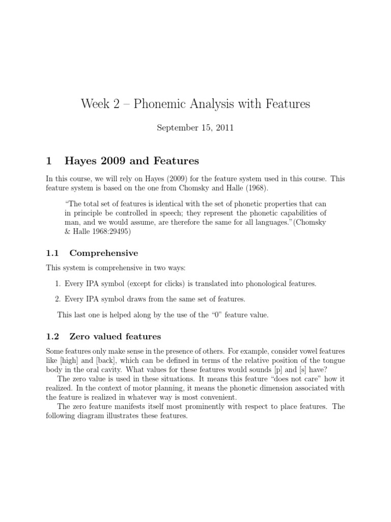 2 Phonemic Analysis With Distinctive Features | PDF | Phoneme | Phonology