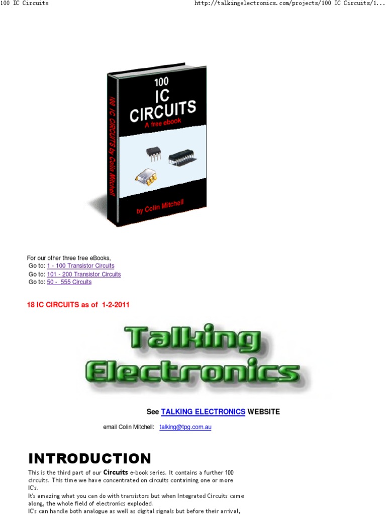 100 IC Circuits | PDF | Electronic Circuits | Integrated Circuit
