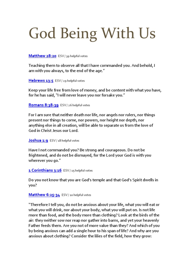 God With Us | PDF | Isaiah | Gospel Of Matthew