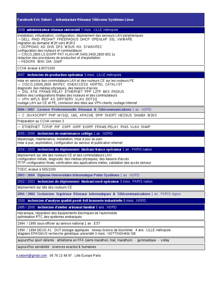 Eric Sebert 41 | PDF | Routeur | Télécommunication