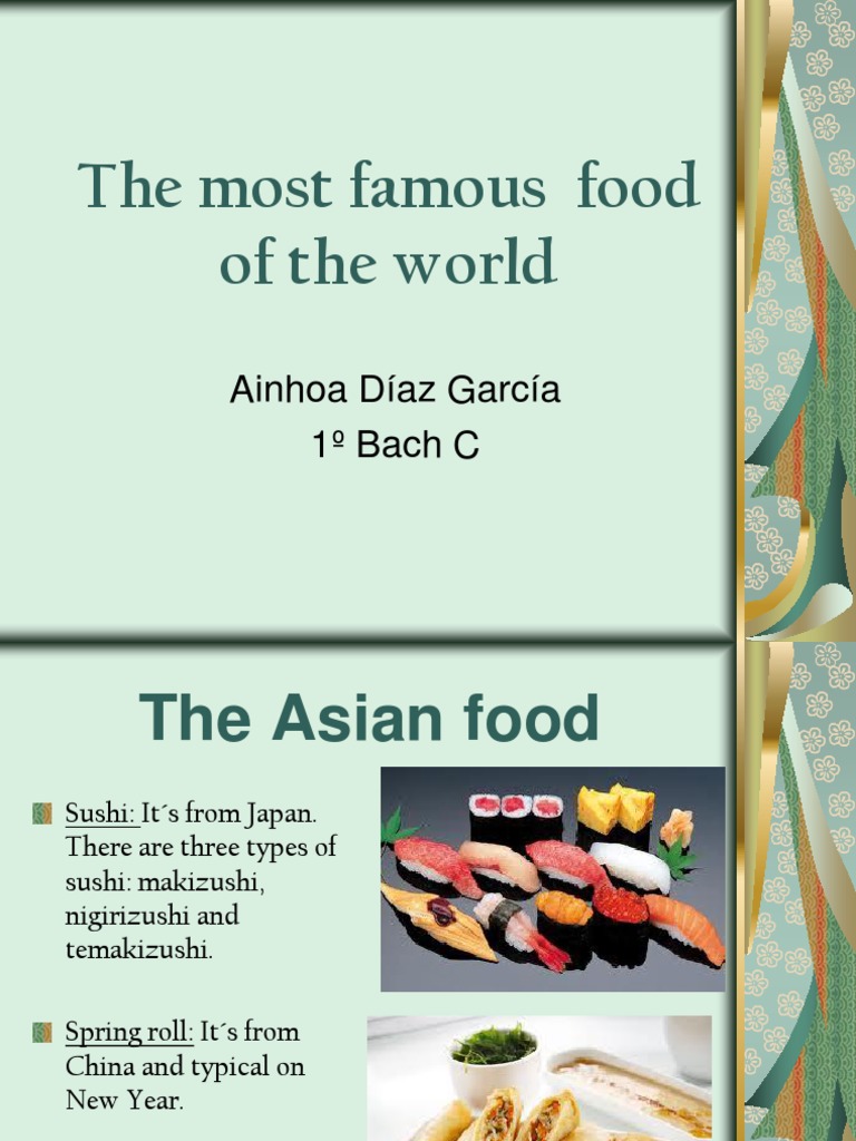 The Most Famous Food of The World | PDF