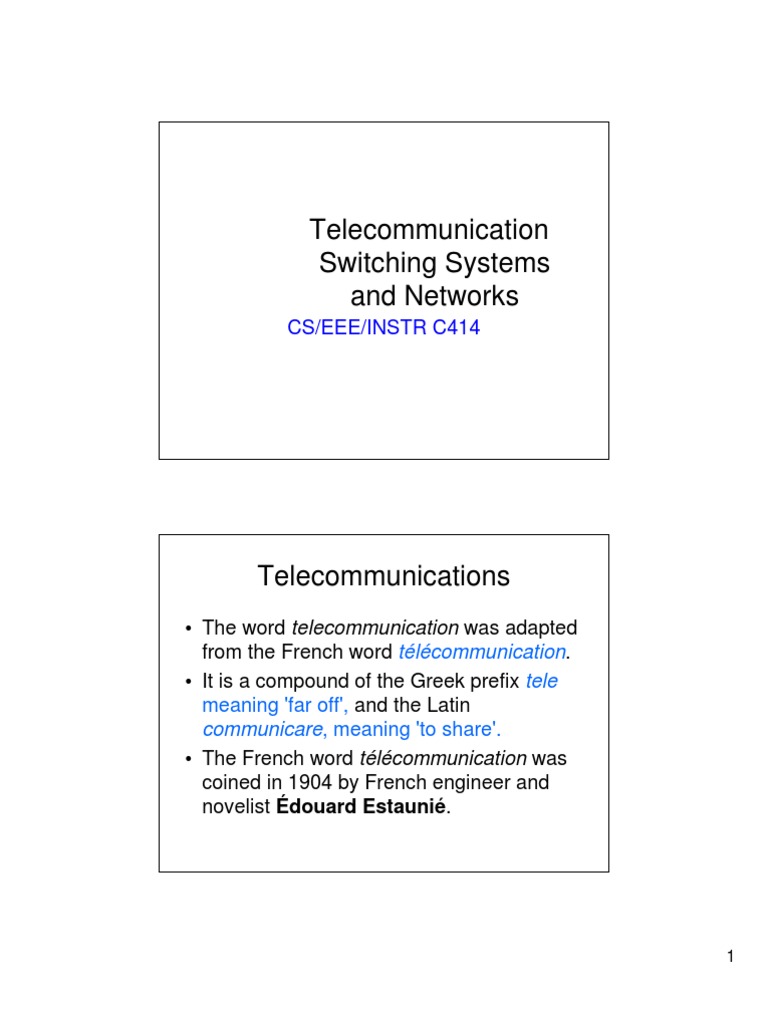 Telecommunications Switching Systems 2 | PDF | Telephone Exchange ...