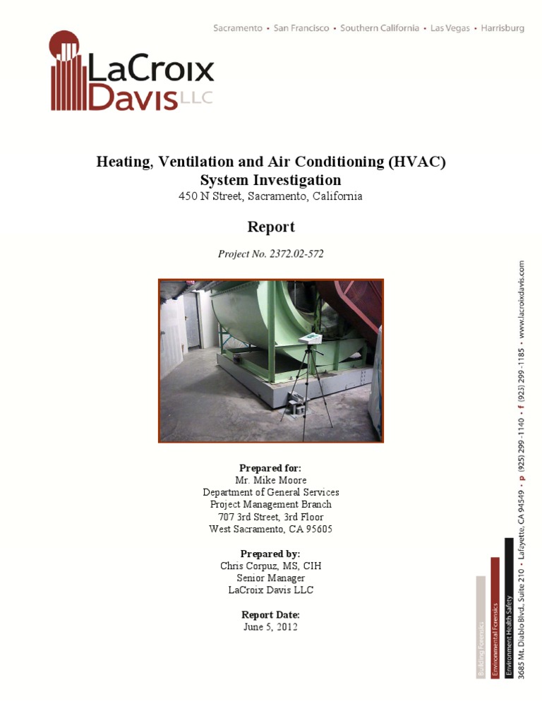 Hvac Report | PDF | Duct (Flow) | Hvac