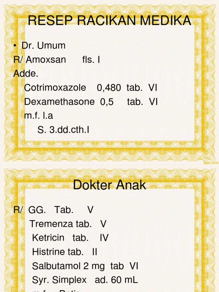 Resep Racikan Medika | PDF