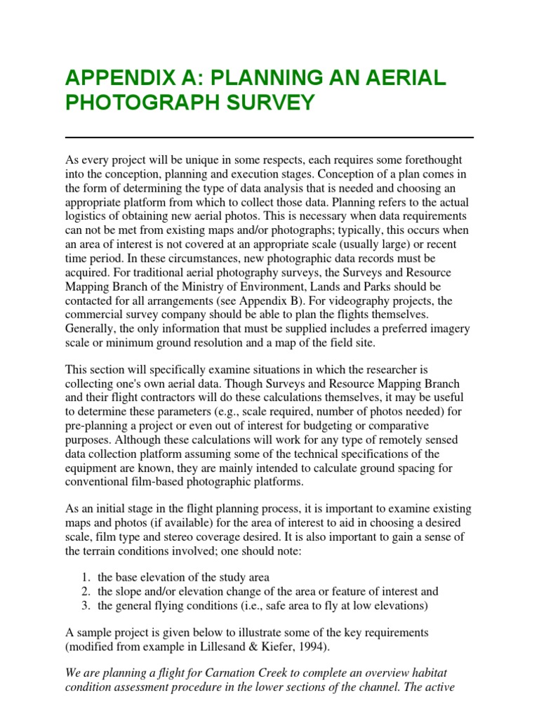 Flight Planning For Aerial Photography | PDF | Aerial Photography ...