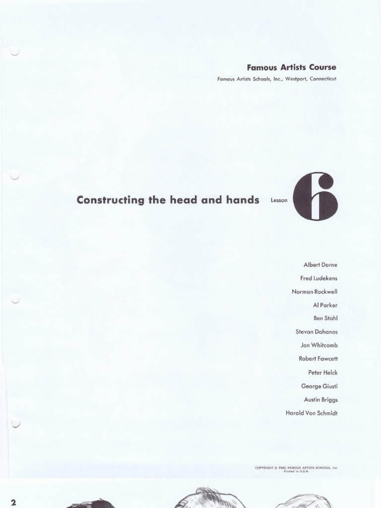 The Complete Famous Artist Course (1960) 6 - Head and Hands | PDF