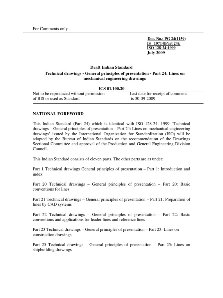 ISO Drafting Sandards | PDF | Technical Drawing | International ...