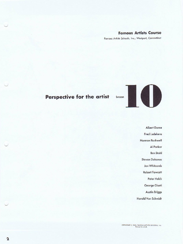 The Complete Famous Artist Course (1960) 10 - Perspective | PDF