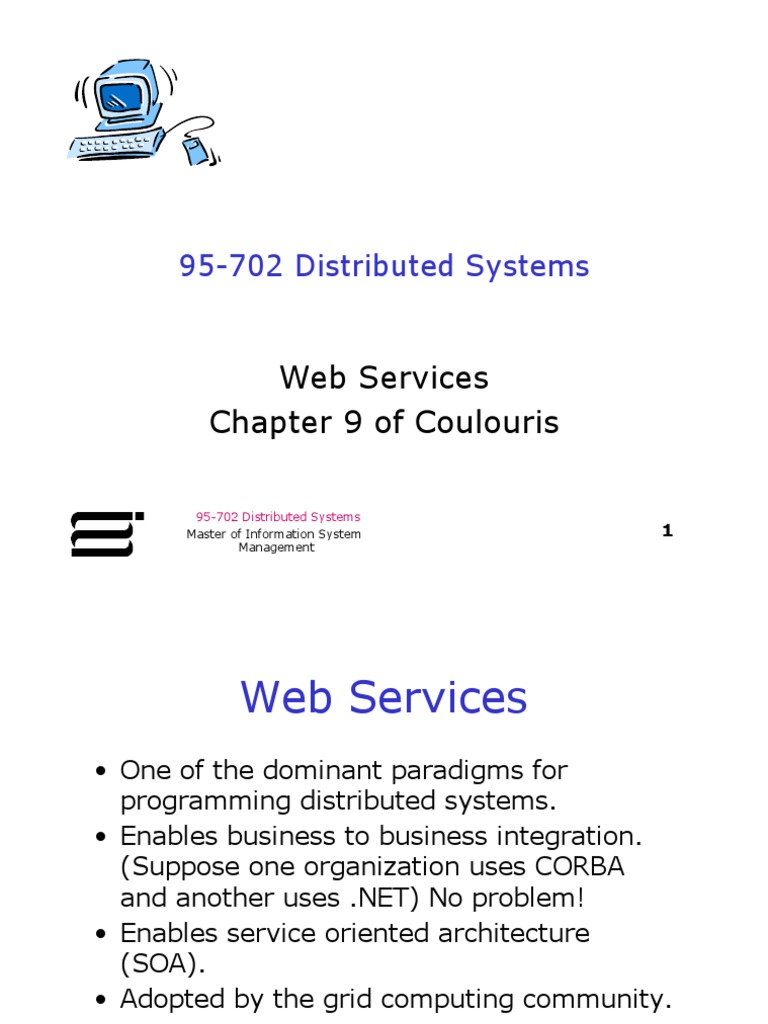 Web Services Chapter 9 of Coulouris: 95-702 Distributed Systems | PDF | Representational State ...
