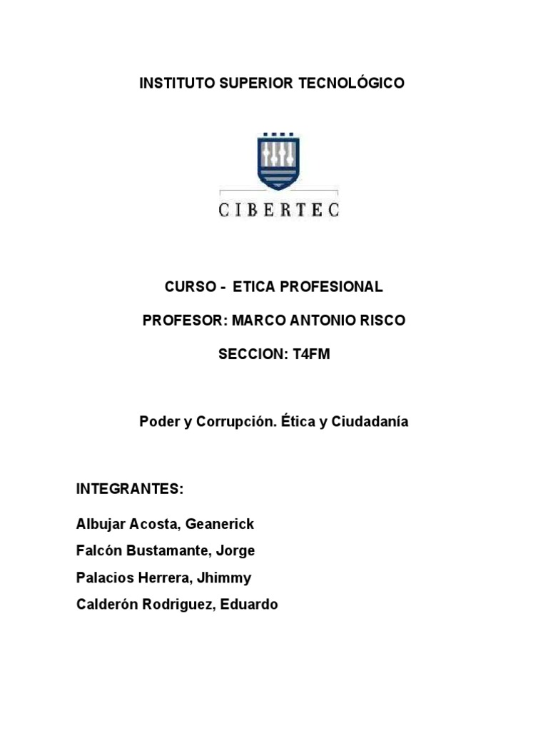 Poder Y Corrupción ética Y Ciudadanía Pdf Corrupción Política